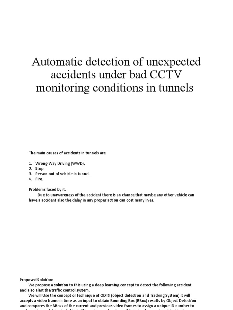 Automatic Detection of Unexpected Accidents Under Bad CCTV | PDF