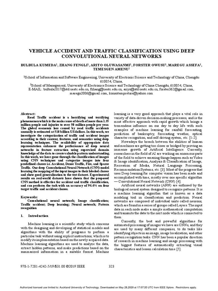 Vehicle Accident and Traffic Classification Using Deep Convolutional ...