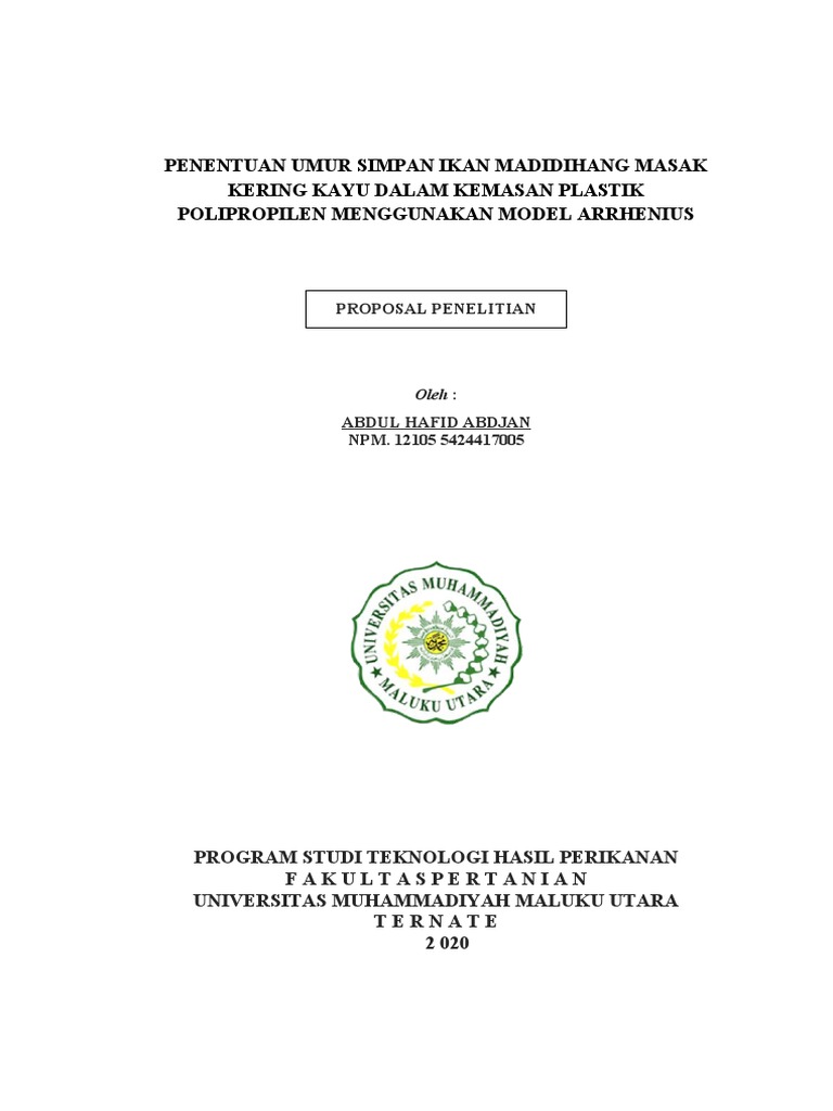 Proposal Hafid | PDF | Kesehatan Holistik | Sains & Matematika