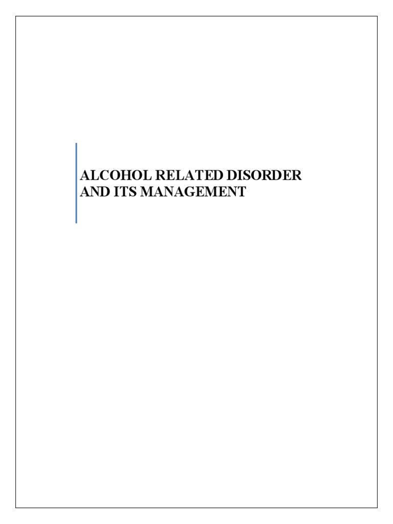 Alcohol Disorder Management Guide | PDF | Alcoholism | Human Diseases ...
