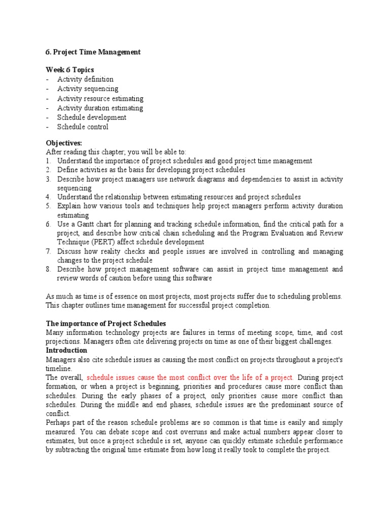 Project Time Management PDF Project Management Systems Science