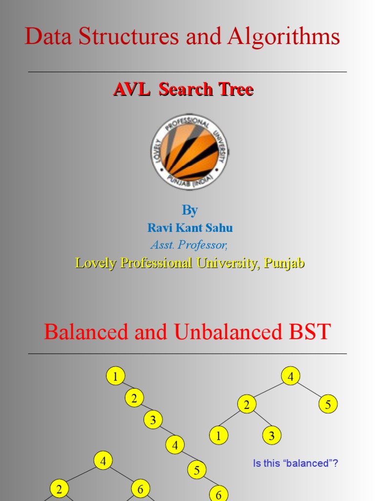Data Structures and Algorithms: AVL Search Tree | PDF | Algorithms And Data Structures ...