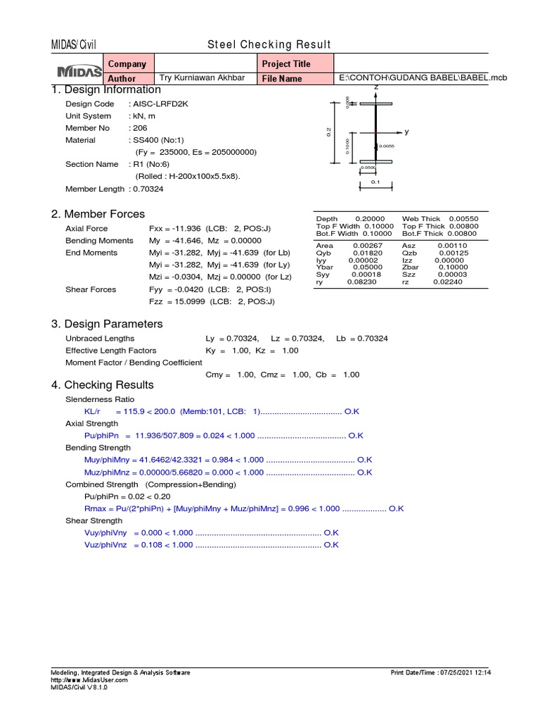 MIDAS/Civil: 1. Design Information | PDF | Mechanical Engineering ...