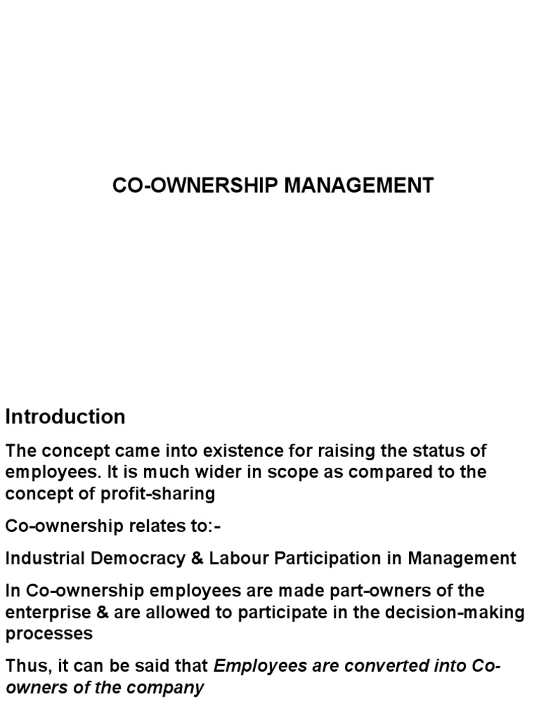 Co-ownership Management