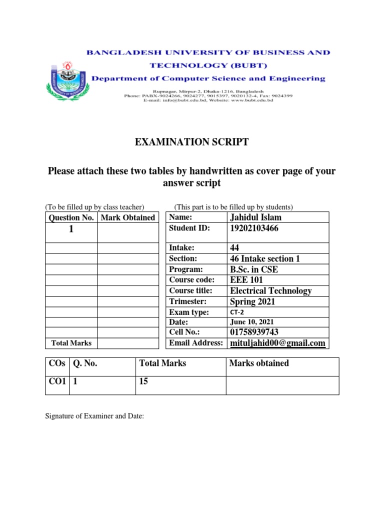44th - Jahuidul Islam - Ct02 | PDF