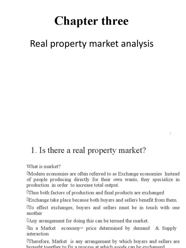 Chapter Three: Real Property Market Analysis | PDF | Value (Economics ...