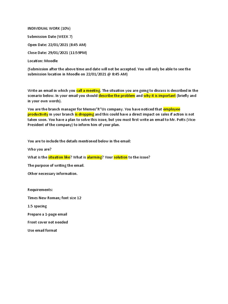 Email Instruction | PDF