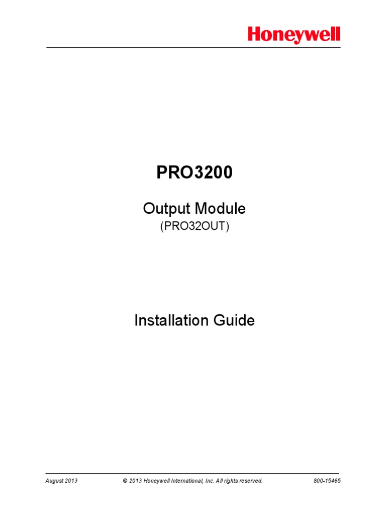 Installation Guide PRO3200 Output Module | PDF | Indemnity ...