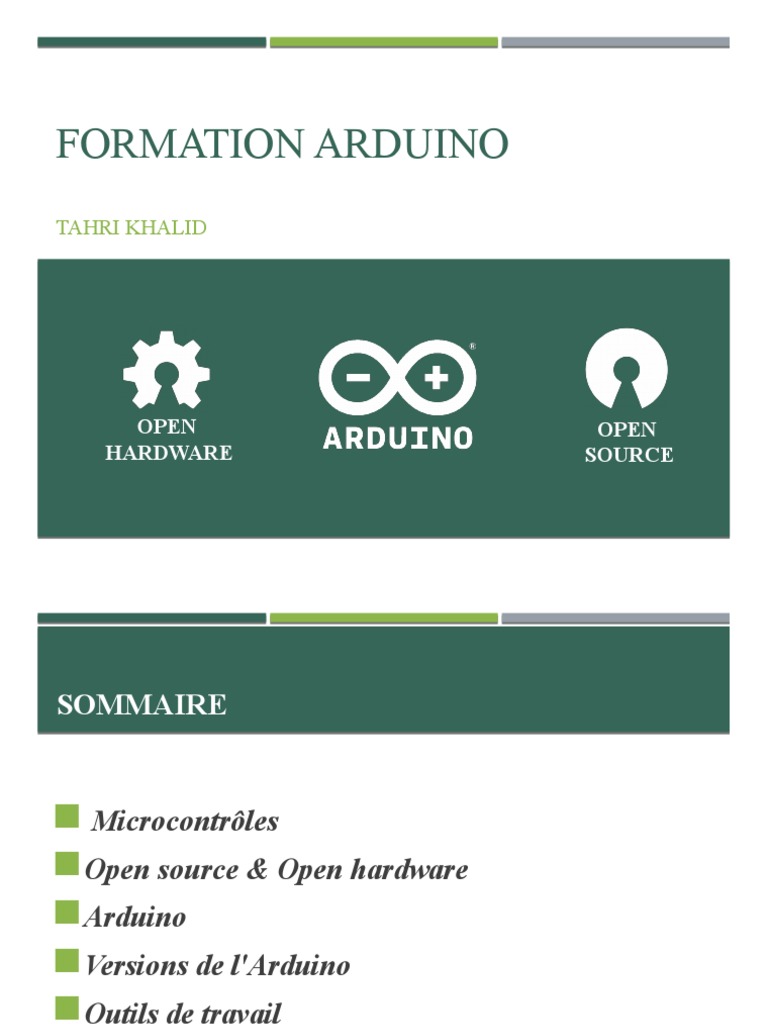 Formation Arduino 1 | PDF | Arduino | Microcontrôleur