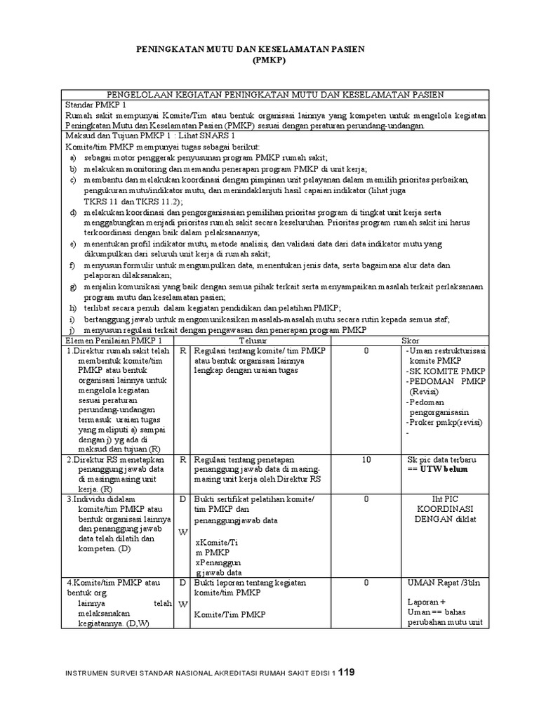 Instrumen Snars PMKP | PDF | Teknologi & Rekayasa