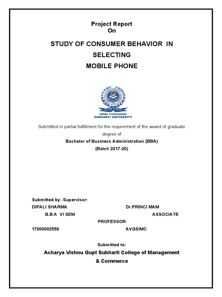 BBA Project | PDF | Smartphone | Personal Digital Assistant