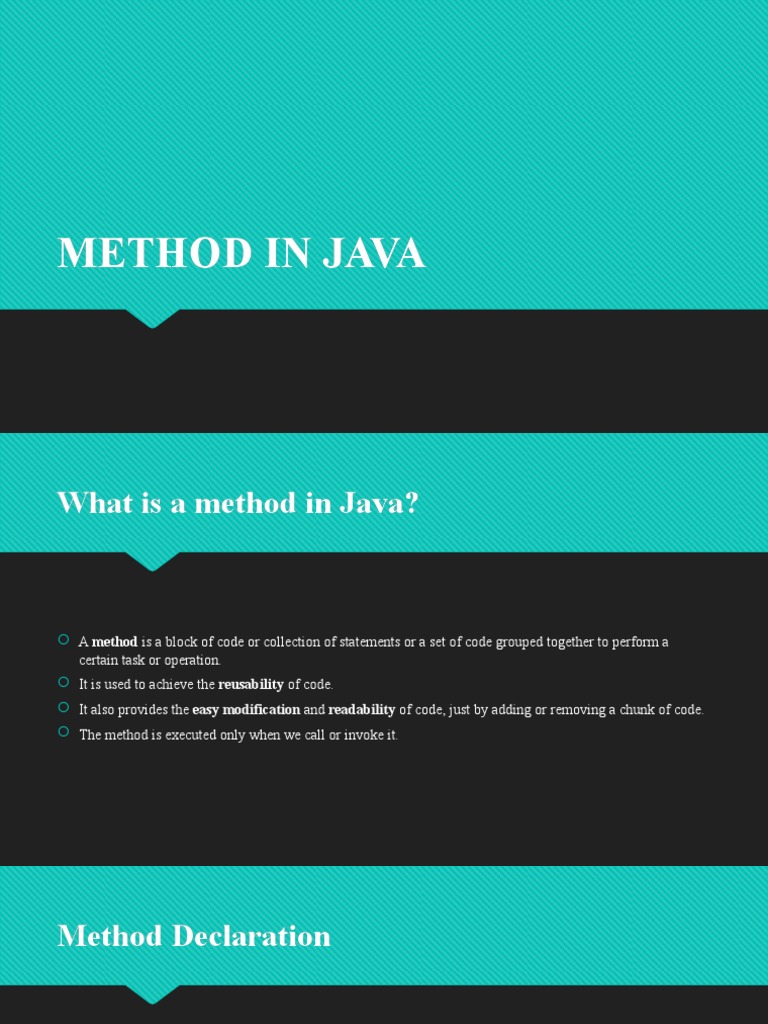 Method In Java Pdf Method Computer Programming Class Computer 2545
