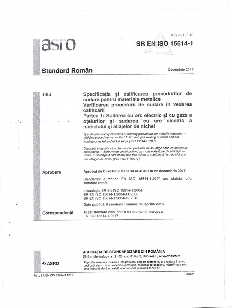 SR en Iso 15614-1 - 2017 - PQR | PDF