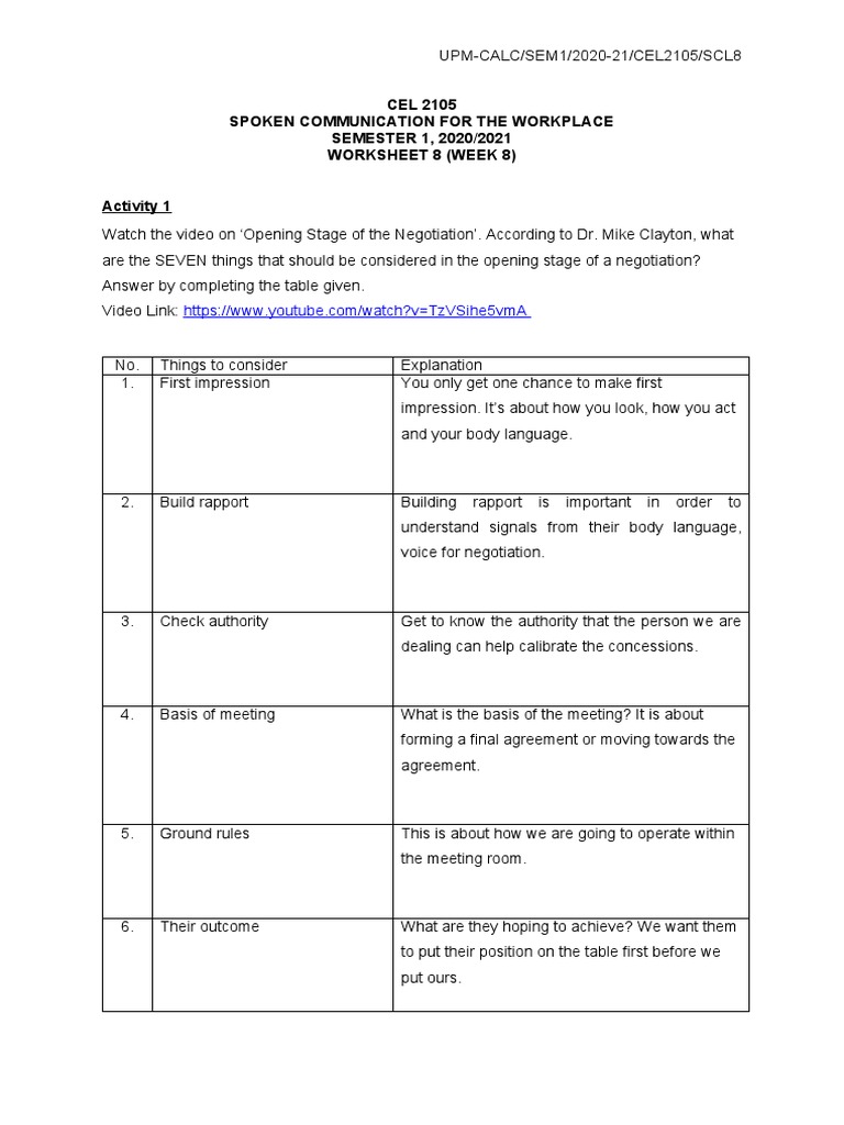 CEL2105 Negotiation Opening Strategies | PDF | Career & Growth