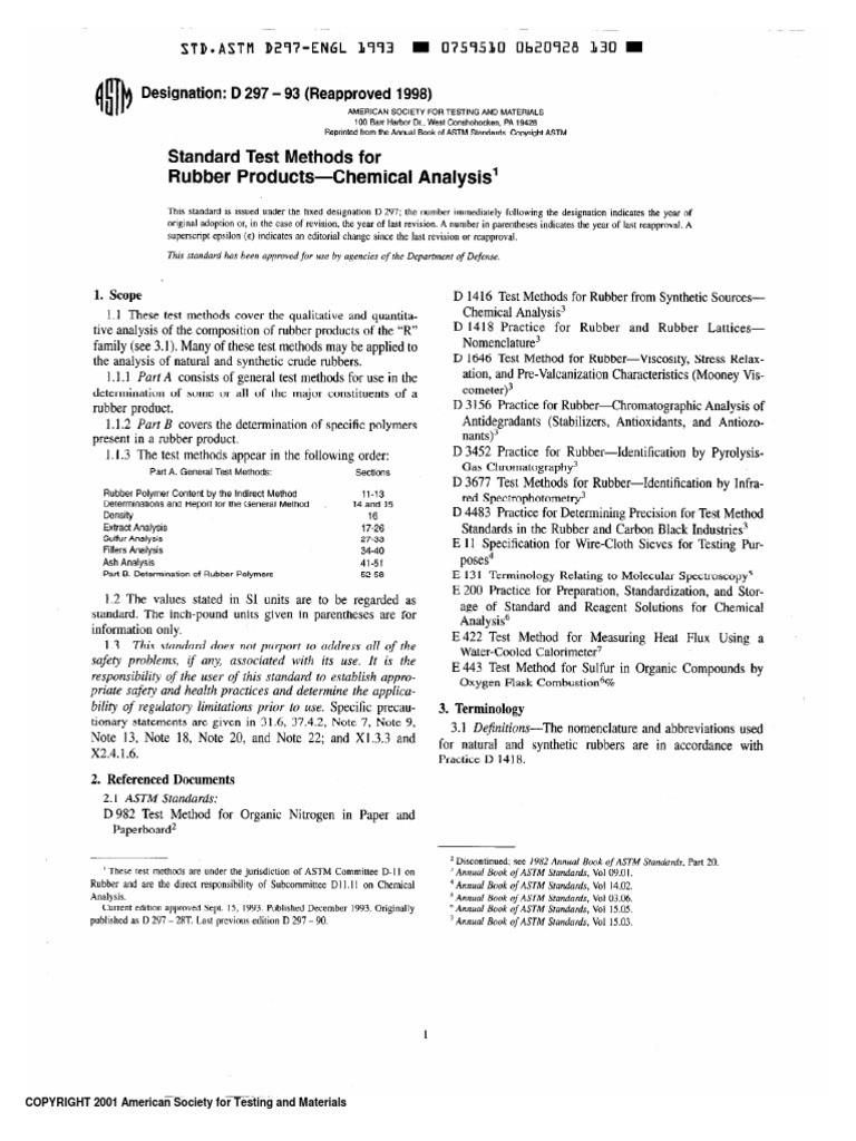 Astm D 297 | PDF