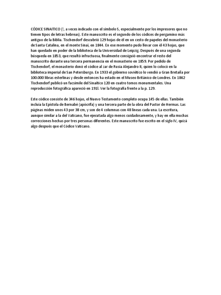 Códice Sinaitico | PDF
