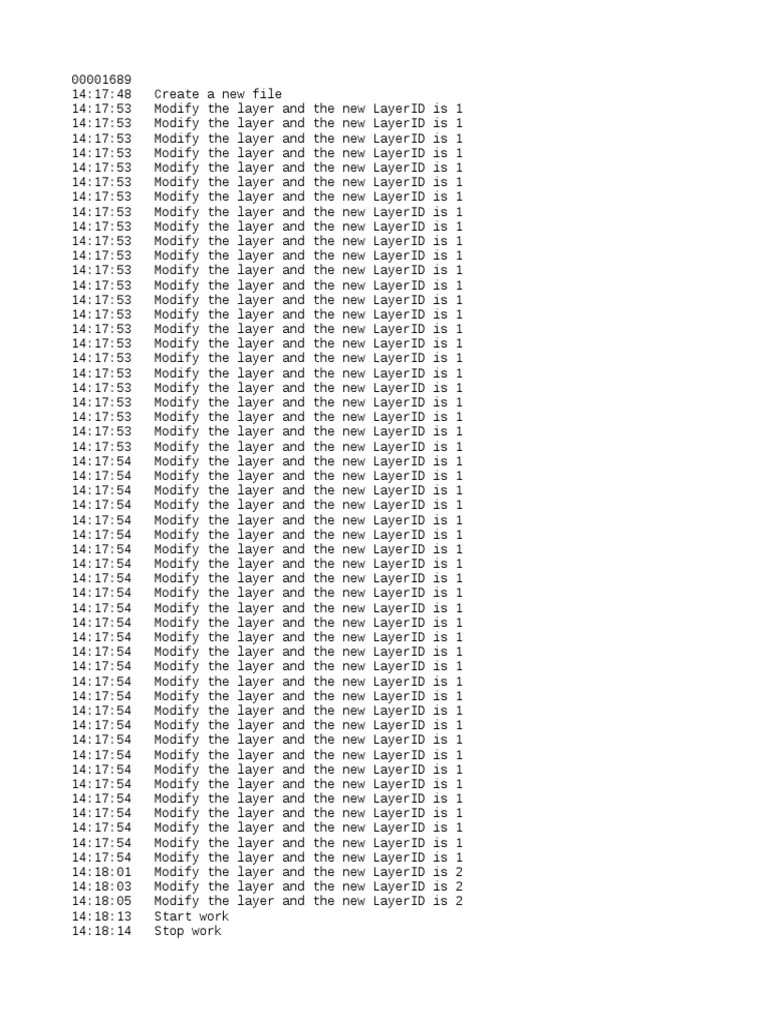 Layer Modification Log Summary | PDF