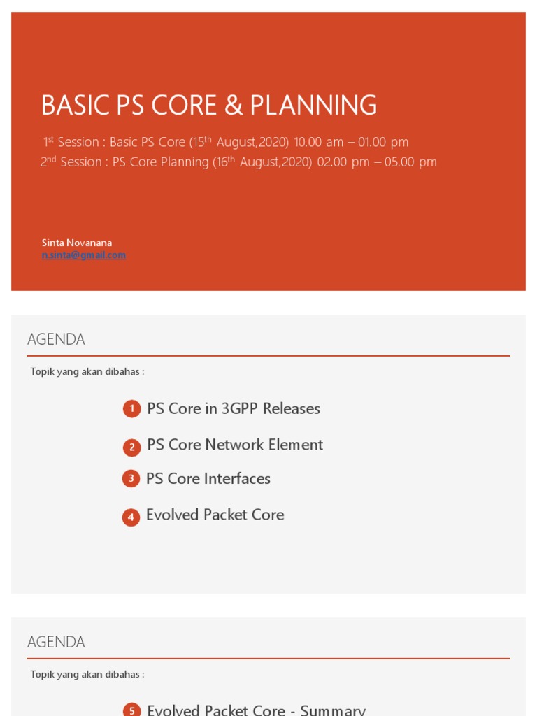 16th August - Presentation - Basic PS Core | PDF | Software Defined ...