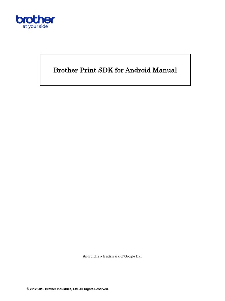 Brother Print SDK For Android Manual | PDF | Boolean Data Type ...