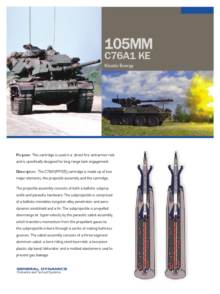 105mm C76A1 | PDF | Cartridge (Firearms) | Hazards