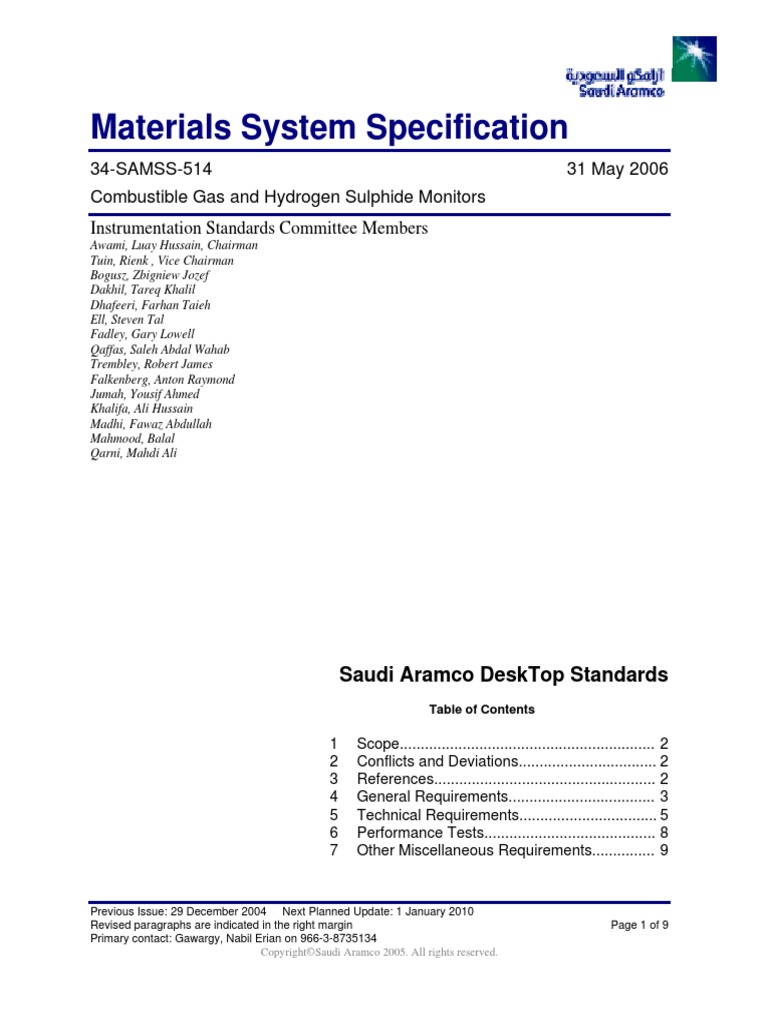Materials System Specification | PDF | Chemistry | Chemicals