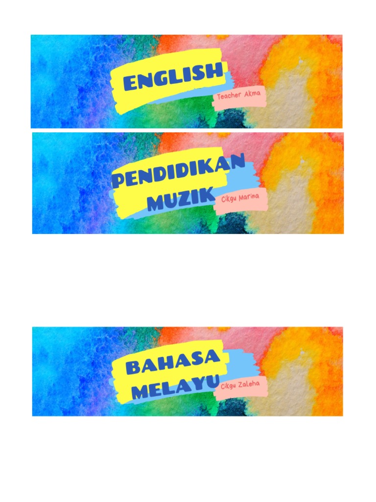 Label Subjek Kelas | PDF