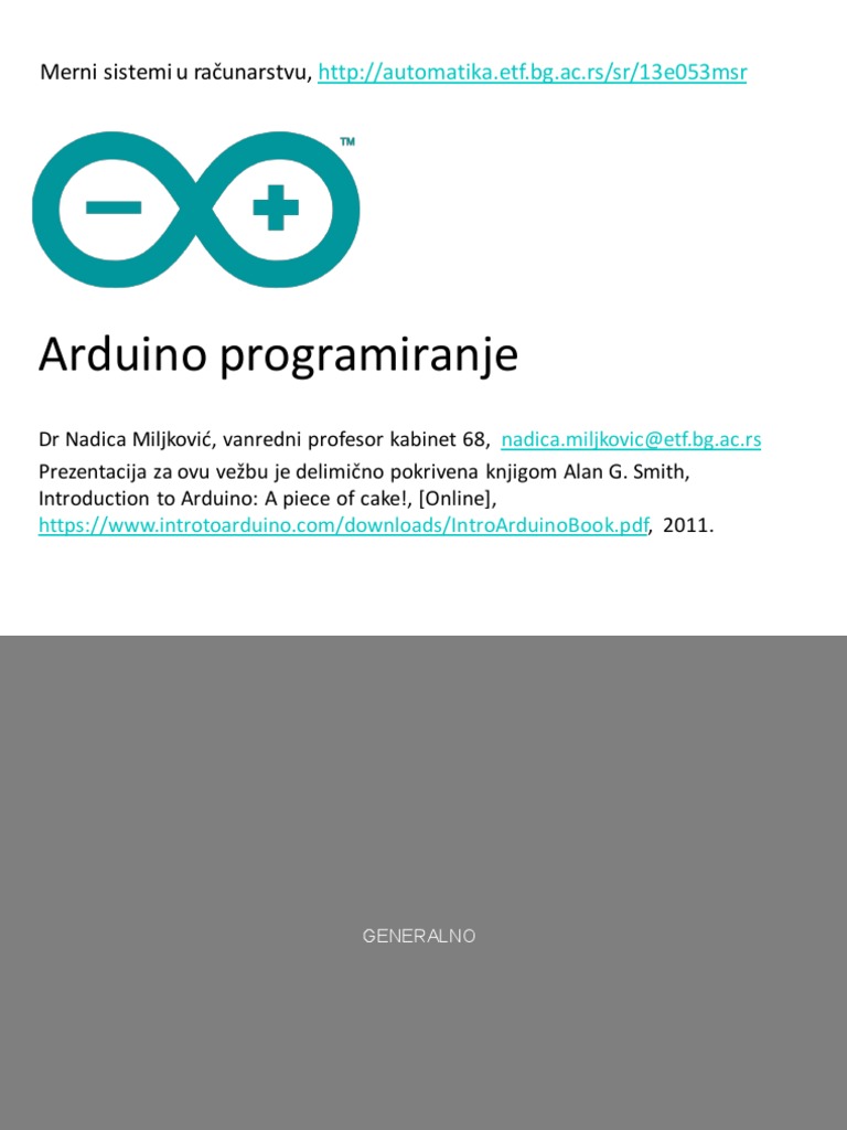 Arduino Programiranje 2020 | PDF