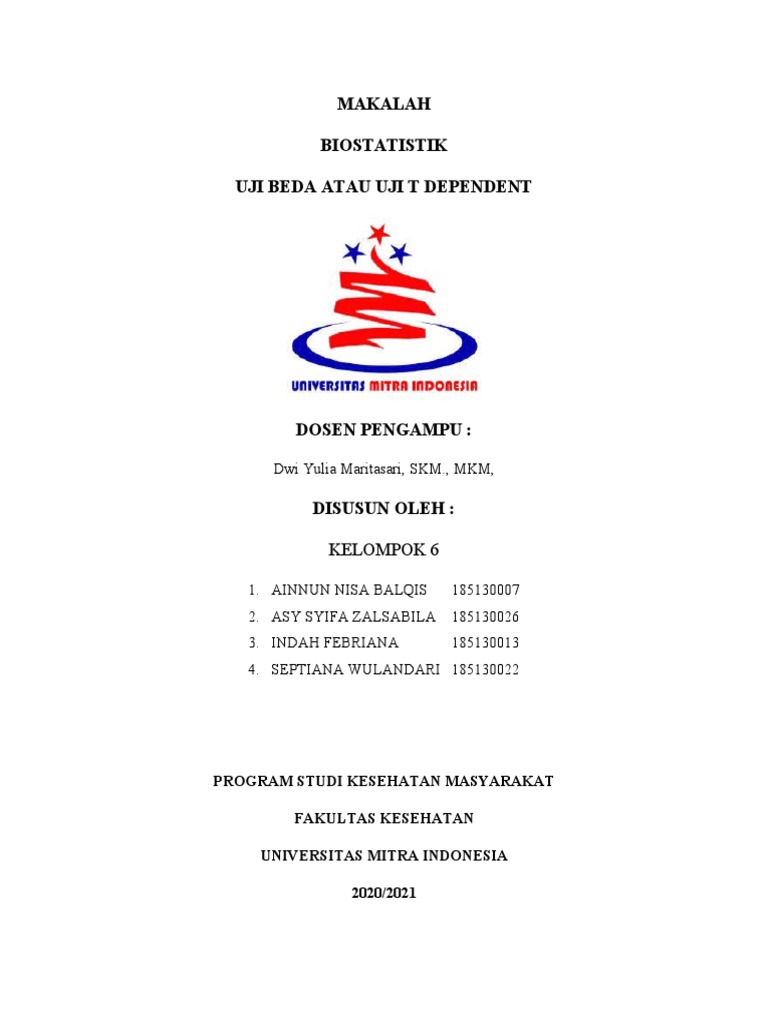 Makalah Kel 1 Uji Beda Atau Uji T | PDF Makalah Kel 1 Uji Beda Atau Uji T | PDF