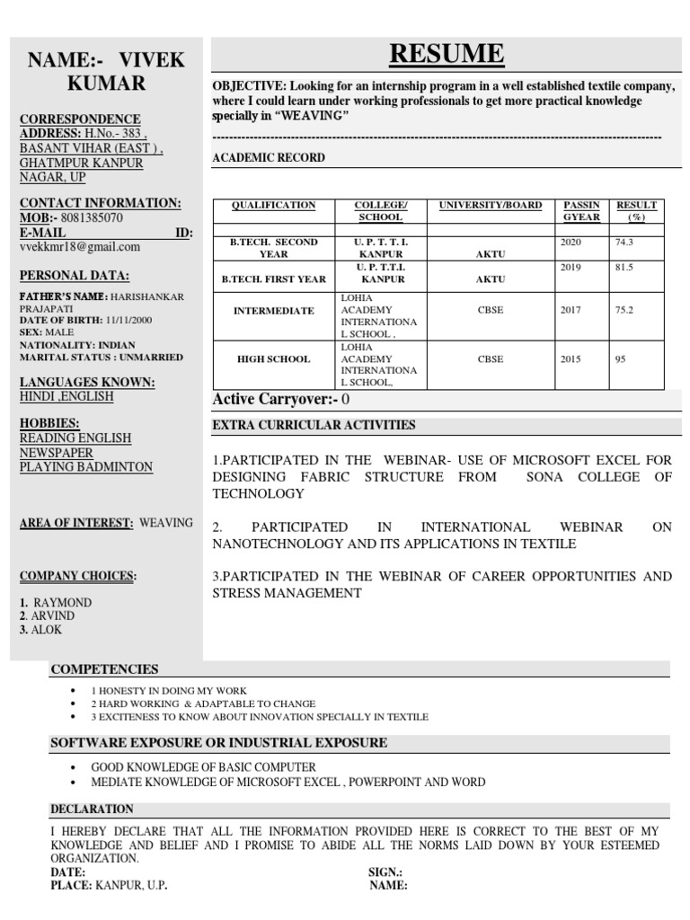 Vivek Resume-1 | PDF | Software | Computing