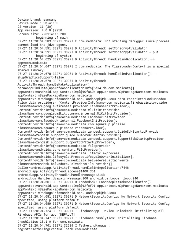 Logs | PDF | Android (Operating System) | Transport Layer Security