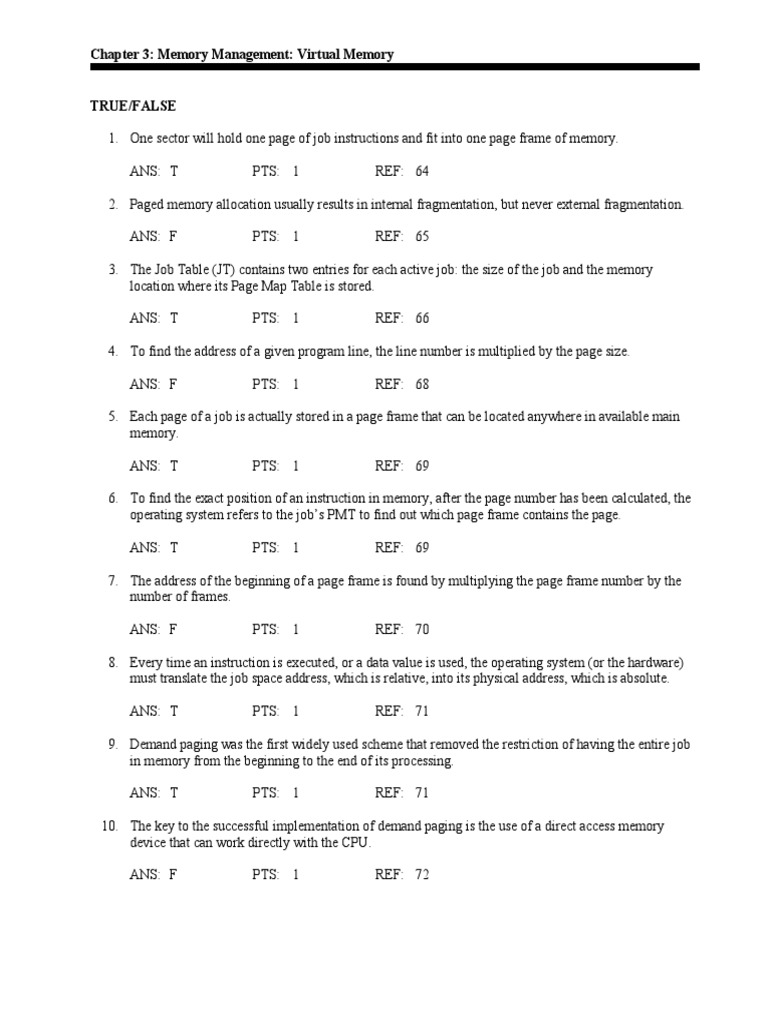 Chapter 3: Memory Management: Virtual Memory | PDF | Cpu Cache | Computer Data Storage