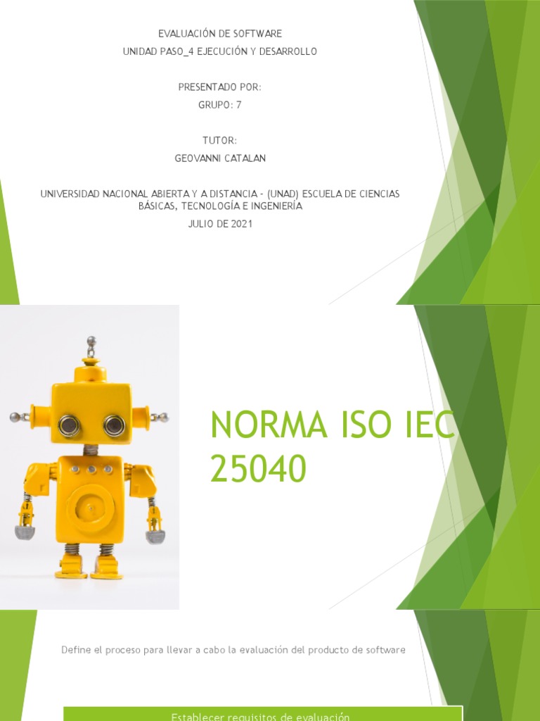 Norma ISO-IEC 25040 | PDF | Software | Evaluación