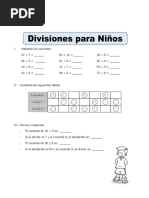 Ejercicios de Divisiones para Ninos de Cuarto Grado | PDF