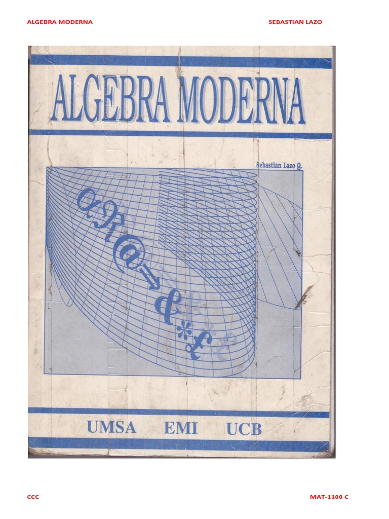 Algebra Moderna 1111110000 - Sebastian Lazo | PDF
