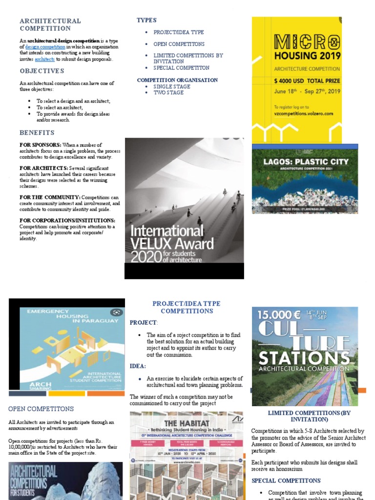 Overview of Architectural Competitions | PDF | Competition | Architect