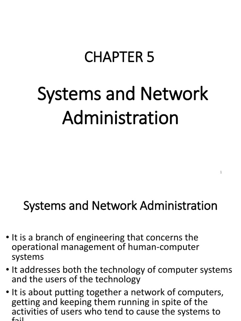 Systems and Network Administration Overview | PDF | Cisco ...