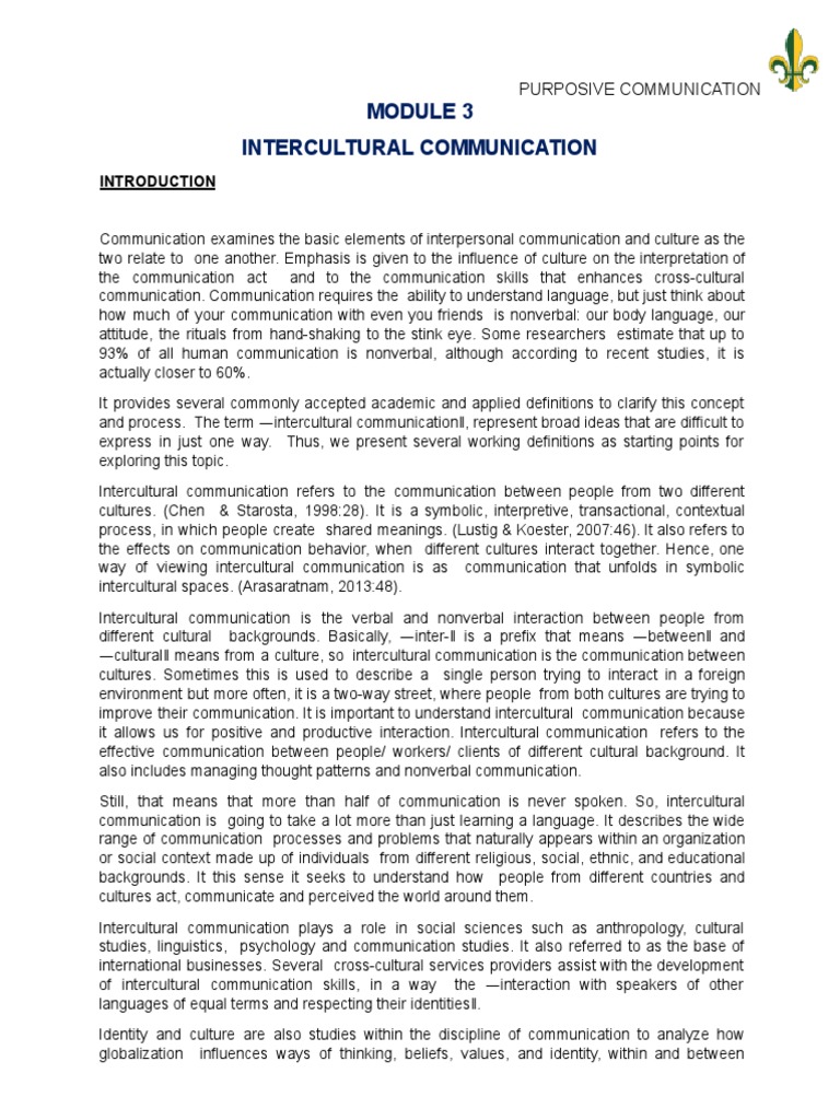 Intercultural Communication Insights | PDF | Cross Cultural ...