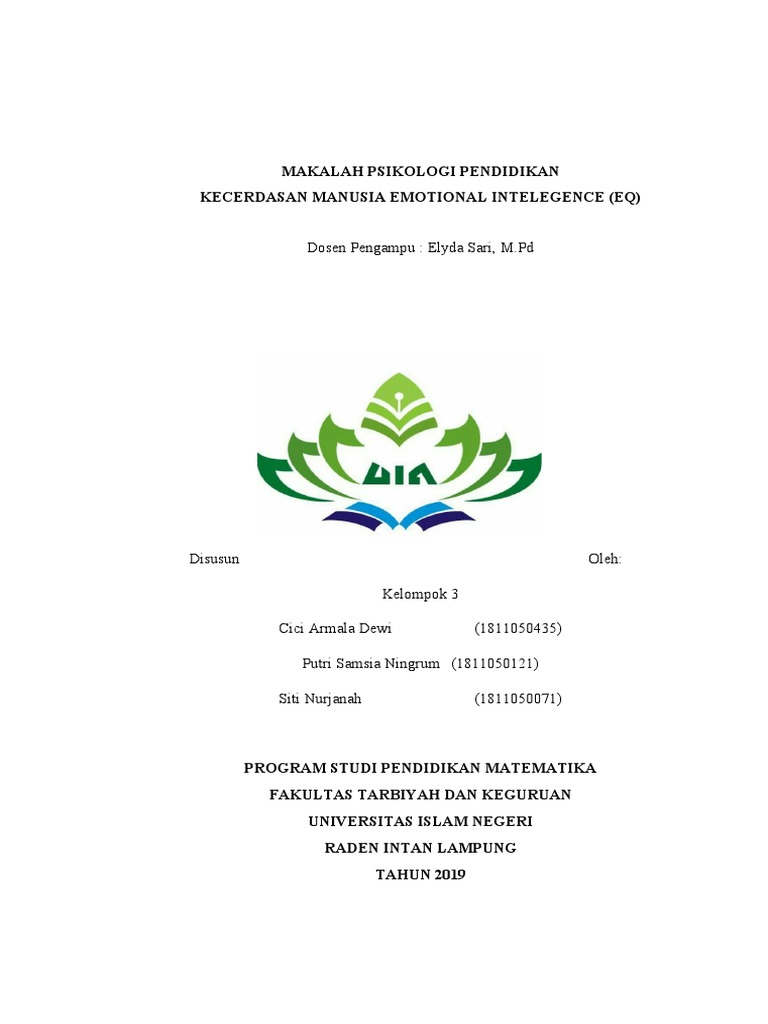 Makalah Kecerdasan Emosional Klompk 3 | PDF