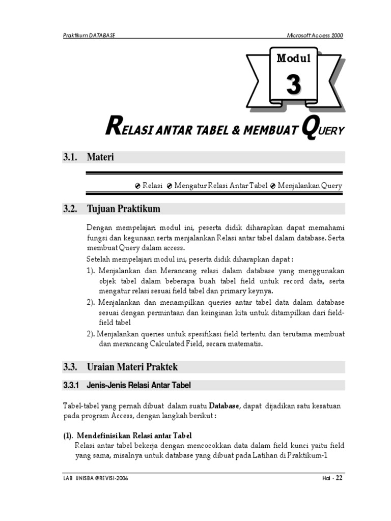 Relasi Antar Tabel & Membuat Query | PDF