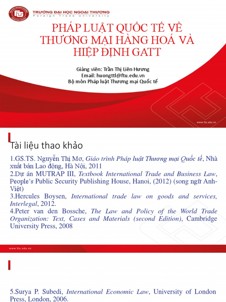 PLTMHH Va GATT Bai Giang 2 | PDF