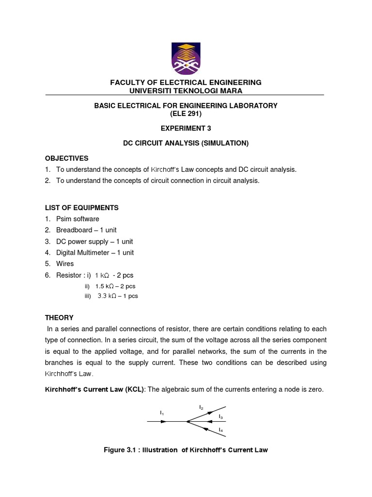 Faculty Of Electrical Engineering Universiti Teknologi Mara: ii) 1.5 k ...