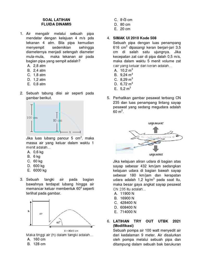 SOAL Fluida Dinamis | PDF