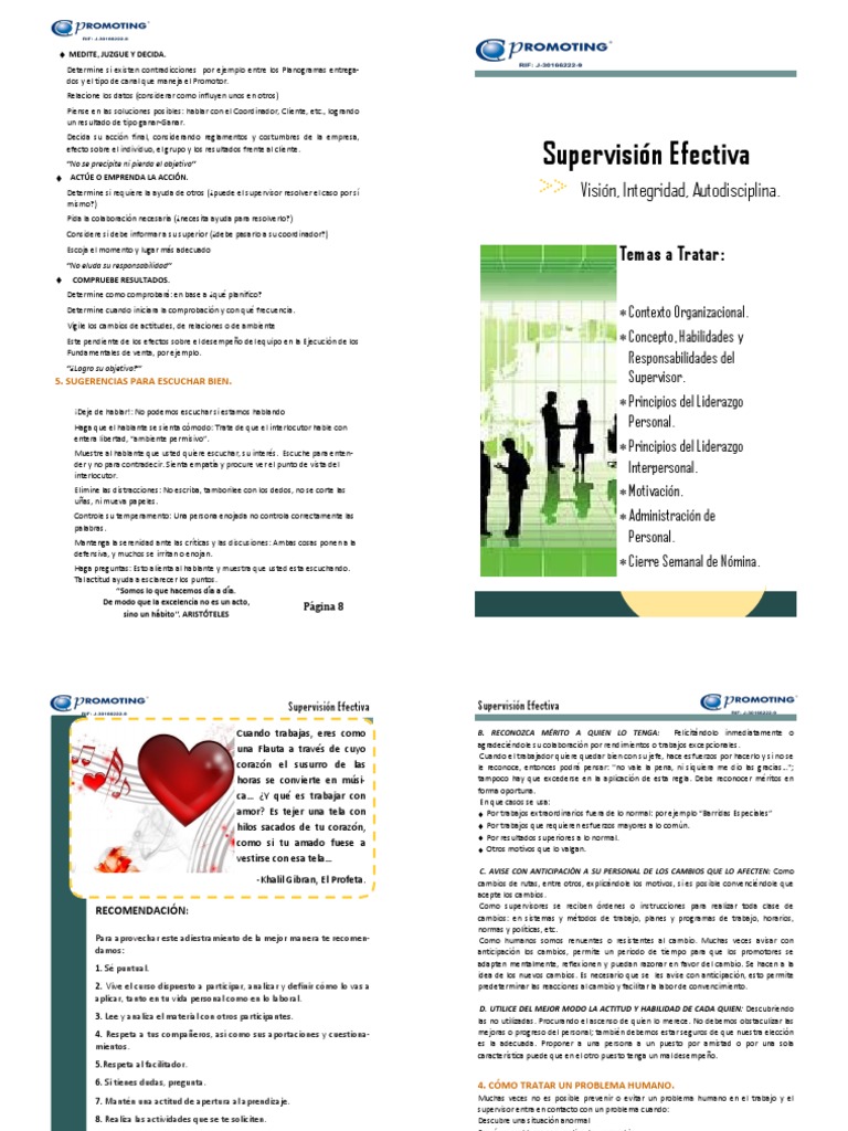 Supervision Efectiva | PDF | Liderazgo | Grupo de trabajo