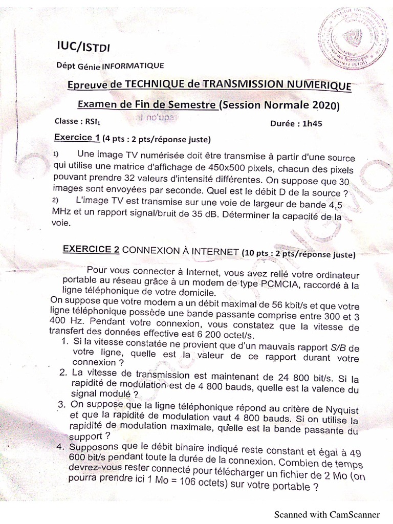 SN2 - Rsi 1 - Istdi-Iuc | PDF