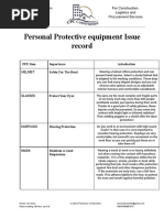 RCL17-084v3 - PPE-RPE Issue Record Form 2018 | PDF | Personal ...