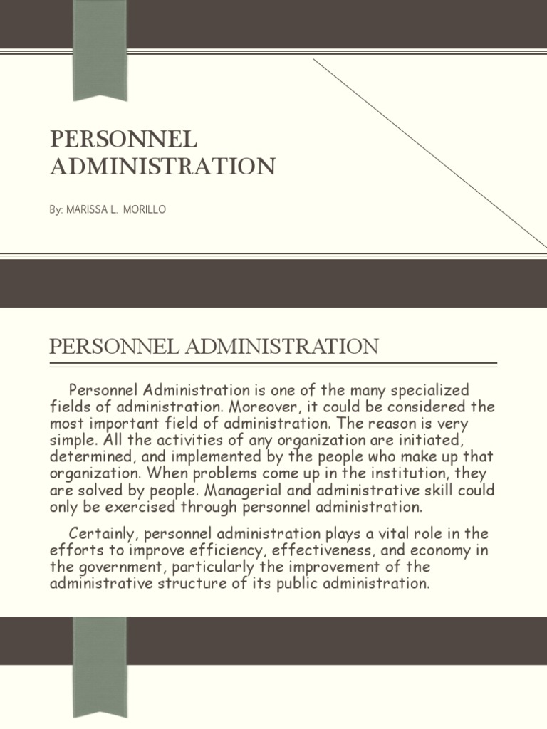 Importance of Personnel Administration | PDF | Civil Service | Employment