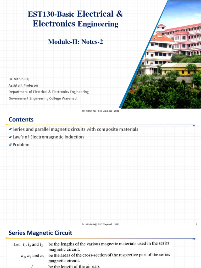 BEEE - Module-2 - 2 Composite Magnetic Circuits | PDF