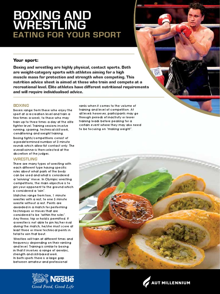 Boxing and Wrestling Eating For Your Sport (Inglés) (Artículo) Autor ...