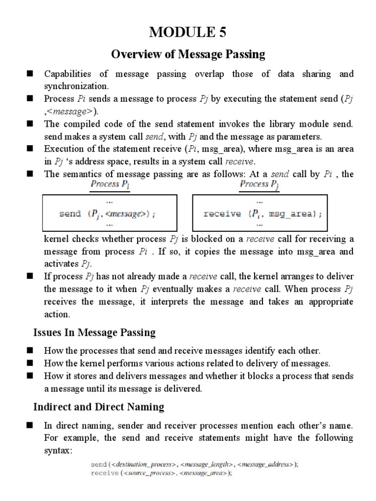 Overview of Message Passing | Download Free PDF | Message Passing | Process (Computing)