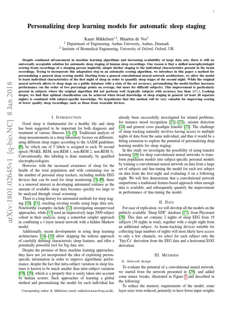 Personalizing deep learning models for improved sleep staging | PDF ... Personalizing deep learning models for improved sleep staging | PDF ...